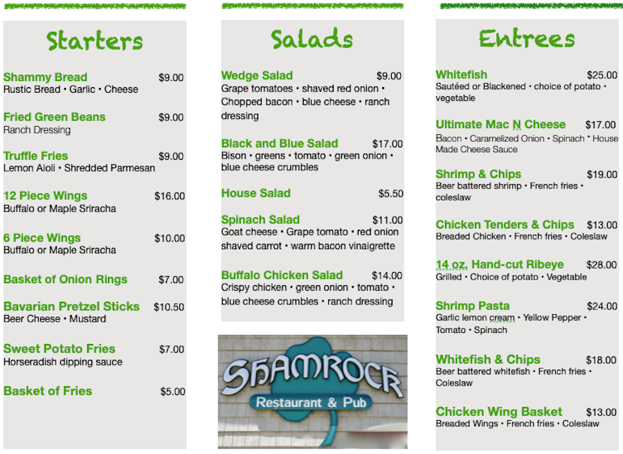 Shamrock Restaurant and Pub - Beaver Island Restaurants